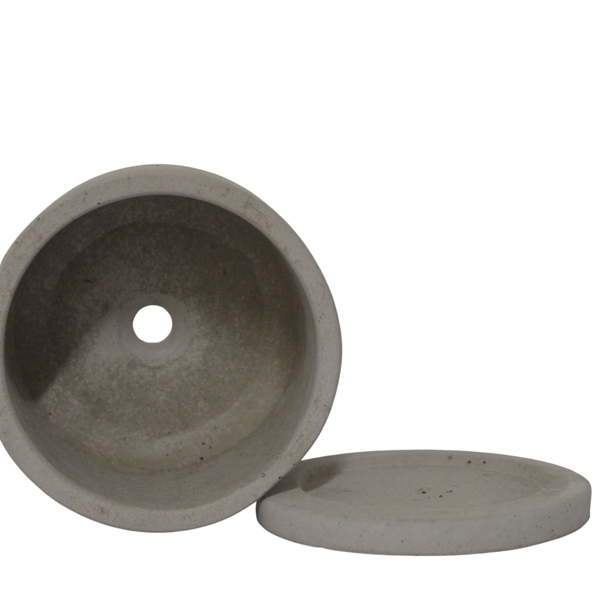 Concrete Pot Round (with tray) 12cm – Cape Garden Online